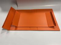China Orange Collapsible Paper Box CMYK Rectangular Cardboard Box With Lid for sale