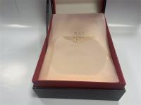 China Hinged Closure Red Wine Box Luxury Wine Gift Box With Satin Lining for sale