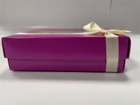 China Magnetic Closure Macaron Box Purple Eco Friendly Macaron Packaging for sale