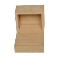 China khaki Plastic Velvet Jewelry Gift Boxes Mini Ring Packaging Boxes Customized for sale