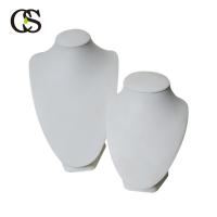 China Leather White Necklace Jewelry Display Stand MDF cover customized Size for sale