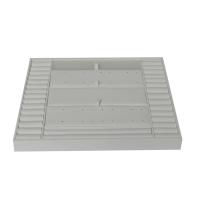 China MDF White Leather Personalized Jewelry Tray Trapezoid Necklace Tray Organizer for sale