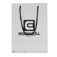 China Customized White Printed Paper Shopping Bags Gift Packaging For Clothes Shoes for sale