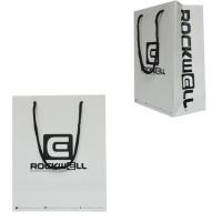 China Customized White Printed Paper Shopping Bags Gift Packaging For Clothes Shoes for sale
