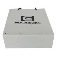 China Customized White Printed Paper Shopping Bags Gift Packaging For Clothes Shoes for sale