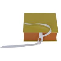 China Printing Flap Recycled Paper Gift Box Cardboard Jewellery Packaging With Ribbon for sale
