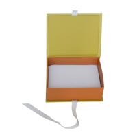 China Printing Flap Recycled Paper Gift Box Cardboard Jewellery Packaging With Ribbon for sale