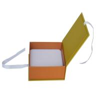China Printing Flap Recycled Paper Gift Box Cardboard Jewellery Packaging With Ribbon for sale