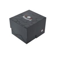 China Customized Velvet Watch Case MDF Grey Black Pantone Printing Decoration for sale