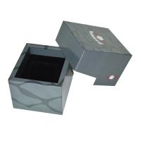 China Customized Velvet Watch Case MDF Grey Black Pantone Printing Decoration for sale