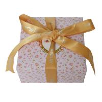 China Necklace Gift Pink Leather Jewelry Box Square Mini Cardboard for sale