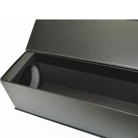 China Matte Black Magnetic Flap Gift Box EVA Insert Wine Bottle Box Packaging for sale