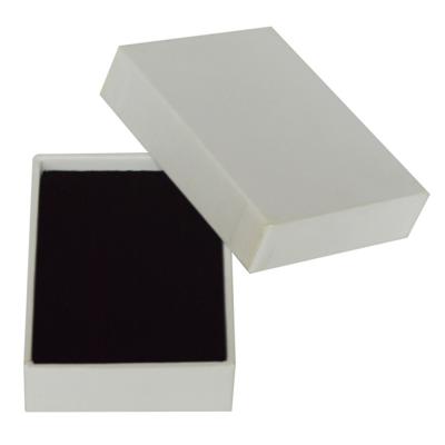 China Simple Pretty Mini Cardboard White Paper Gift Box Ring Earring Pendant Jewelry Insert for sale
