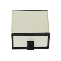 China Simple Drawer Cardboard White Paper Gift Box Ring Earring Pendant Jewel Black Insert for sale