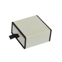 China Simple Drawer Cardboard White Paper Gift Box Ring Earring Pendant Jewel Black Insert for sale