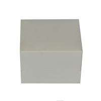 China Sqaure Plastic Paper Jewelry Gift Box Flap Oen White Wedding Ring Box PMS Printing for sale