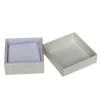 China Sqaure White Cardboard Jewelry Gift Box Velvet Insert For Ring Pendant for sale
