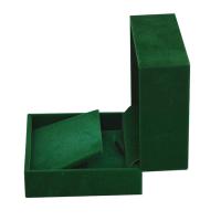 China Pendant Bracelet Velvet Jewelry Gift Boxes Green Sqaure With LED Light for sale