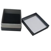 China Cardboard Grey Jewelry Box Large Pendant PMS Printing 2 Piece Gift Boxes With Lids for sale