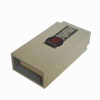 China Beige Personalized Recycled Paper Gift Box Flap Textured Cardboard for sale
