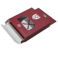 China Earphone USB Foldable Paper Gift Box Coated PMS Printing With PVC Window for sale