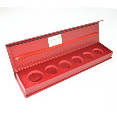 China Magnetic Paper Coin Collection Storage Box Bright Red Print EVA Insert for sale