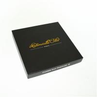 China Square Recycled Paper Gift Box Black Leatherette Necklace Box for sale