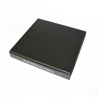 China Square Recycled Paper Gift Box Black Leatherette Necklace Box for sale