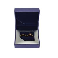 China Ring And Earring Purple Leather Jewelry Box Velvet Insert open flap for sale