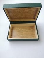 China Green PU Leather Personalised Watch Boxes Handmade Rectangle Green Watch Case Ready To Ship for sale