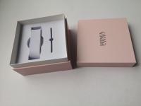 China Pink Wrist Watch Packaging Box Printing Cardboard Square Watch Case for sale