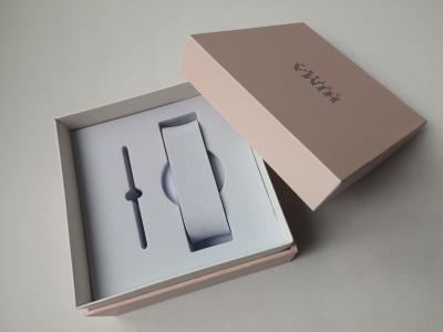 China Pink Wrist Watch Packaging Box Printing Cardboard Square Watch Case for sale