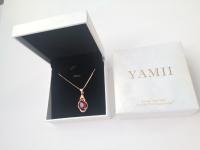 China White Paper Jewelry Gift Boxes Necklace Jewelry Velvet Insert With Hinges for sale
