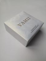China White Paper Jewelry Gift Boxes Necklace Jewelry Velvet Insert With Hinges for sale