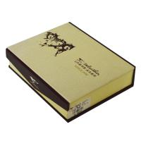 China Sqaure Brown Small Cardboard Jewelry Boxes PMS Printing open flap With Ribbon for sale
