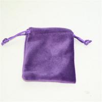 China Decorative Soft Travel Velvet Drawstring Jewelry Pouch Packaging Embossed Logo for sale