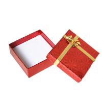 China Cardboard Foam Paper Gift Packaging Box Ribbons Square Decorative Jewelry Gift Boxes for sale