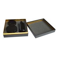 China Cosmetic Gift Perfume Bottle Box Packaging Cardboard Black EVA Insert for sale