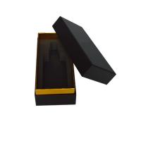 China Black Gold Paper Cardboard Perfume Skin Care Shampoo Bottle Box Eva Insert for sale