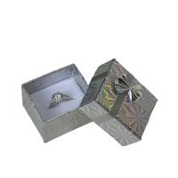 China Ribbon Bow Paper Gift Packaging Box Foam Insert Ring Jewelry Box for sale