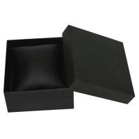 China CMYK Printing Cardboard Watch Boxes Leather Pillow Insert Black Watch Gift Box for sale