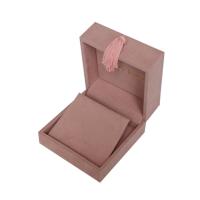 China Pink Velvet Jewelry Gift Boxes Pendant Braceclet Necklace Insert Design for sale