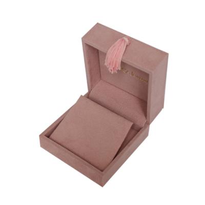 China Pink Velvet Jewelry Gift Boxes Pendant Braceclet Necklace Insert Design for sale