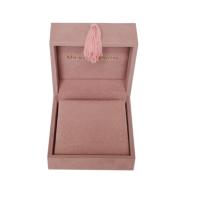 China Pink Velvet Jewelry Gift Boxes Pendant Braceclet Necklace Insert Design for sale