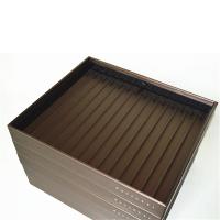 China Brown Retro Silk Leather Jewelry Display Trays For Rings Necklace Pendant for sale