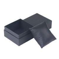 China Recycled Black Paper Watch Box 95*95*75mm Single Watch Gift Box Leather Pillow for sale