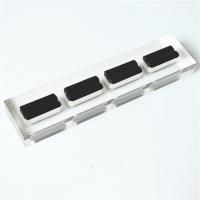 China Crystal Clear Acrylic Necklace Jewelry Display Stand Retangle Velvet Slot Customized for sale