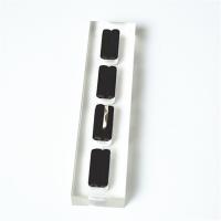 China Crystal Clear Acrylic Necklace Jewelry Display Stand Retangle Velvet Slot Customized for sale
