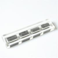 China Crystal Clear Acrylic Necklace Jewelry Display Stand Retangle Velvet Slot Customized for sale