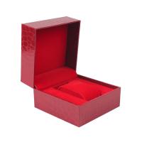 China High-End Custom Red Leatherette Personalised Watch Boxes Women Single Watch Display Case for sale